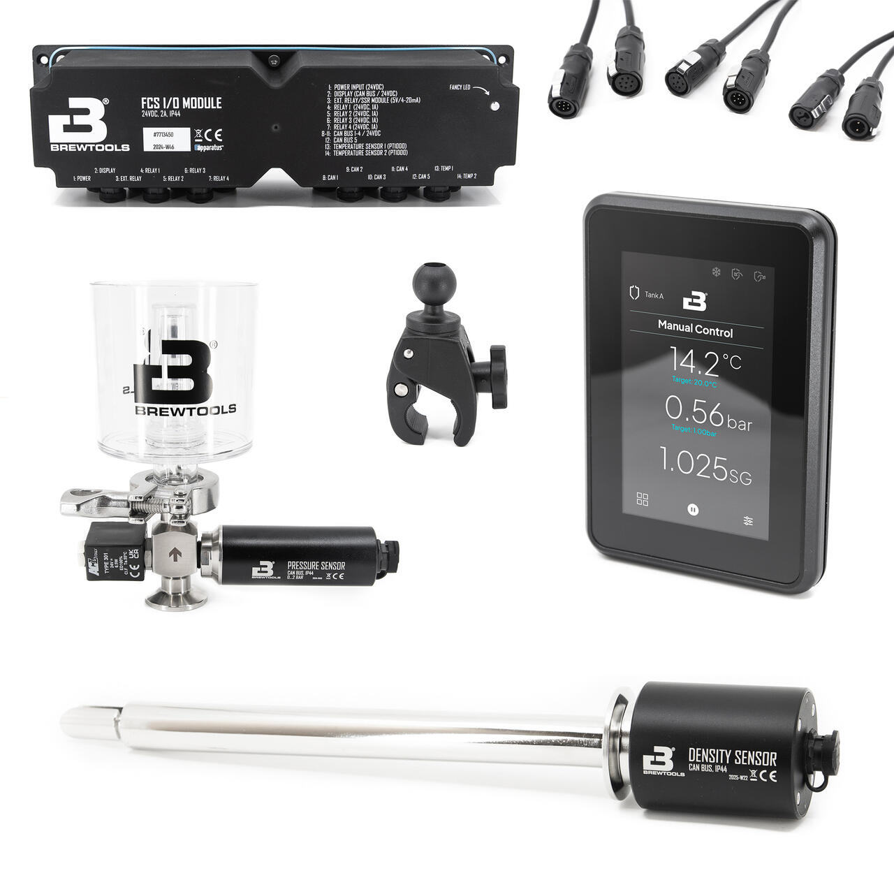 FCS Starter Kit Unitank w/Density (V2) Temp, Spunding, Density, Airlock ...